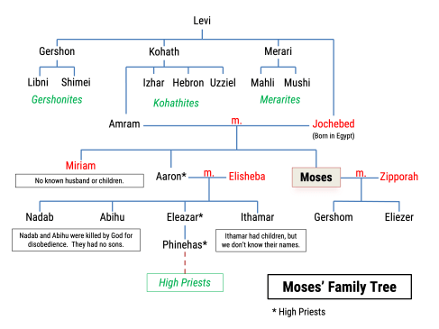 Moses' and Aaron's family trees - Bible Tales Online